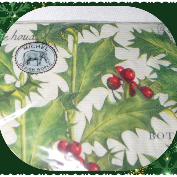 Dining | Michel Design Worksboughs Of Holly Paper Lunchdessert Plates ...